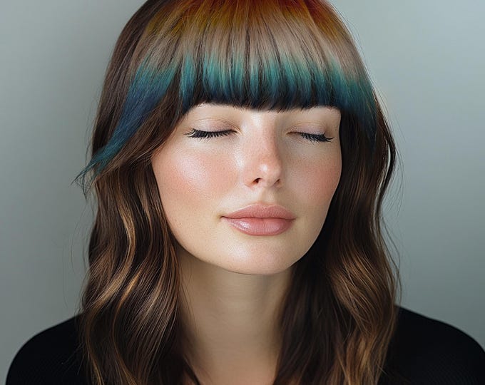 Custom Colored Clip in Bangs - Rainbows, Accents, Highlights - Etsy