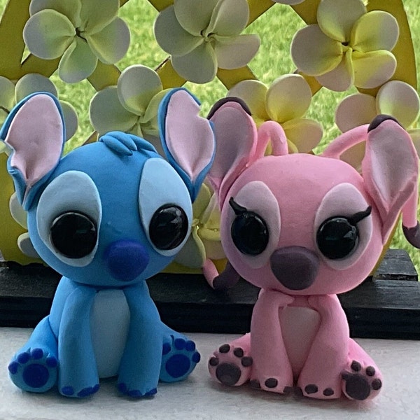 Stitch and Angel Fondant - Etsy