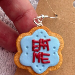 Eat Me Cookie Earrings Alice in Wonderland - Etsy