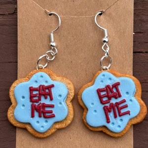 Eat Me Cookie Earrings Alice in Wonderland - Etsy