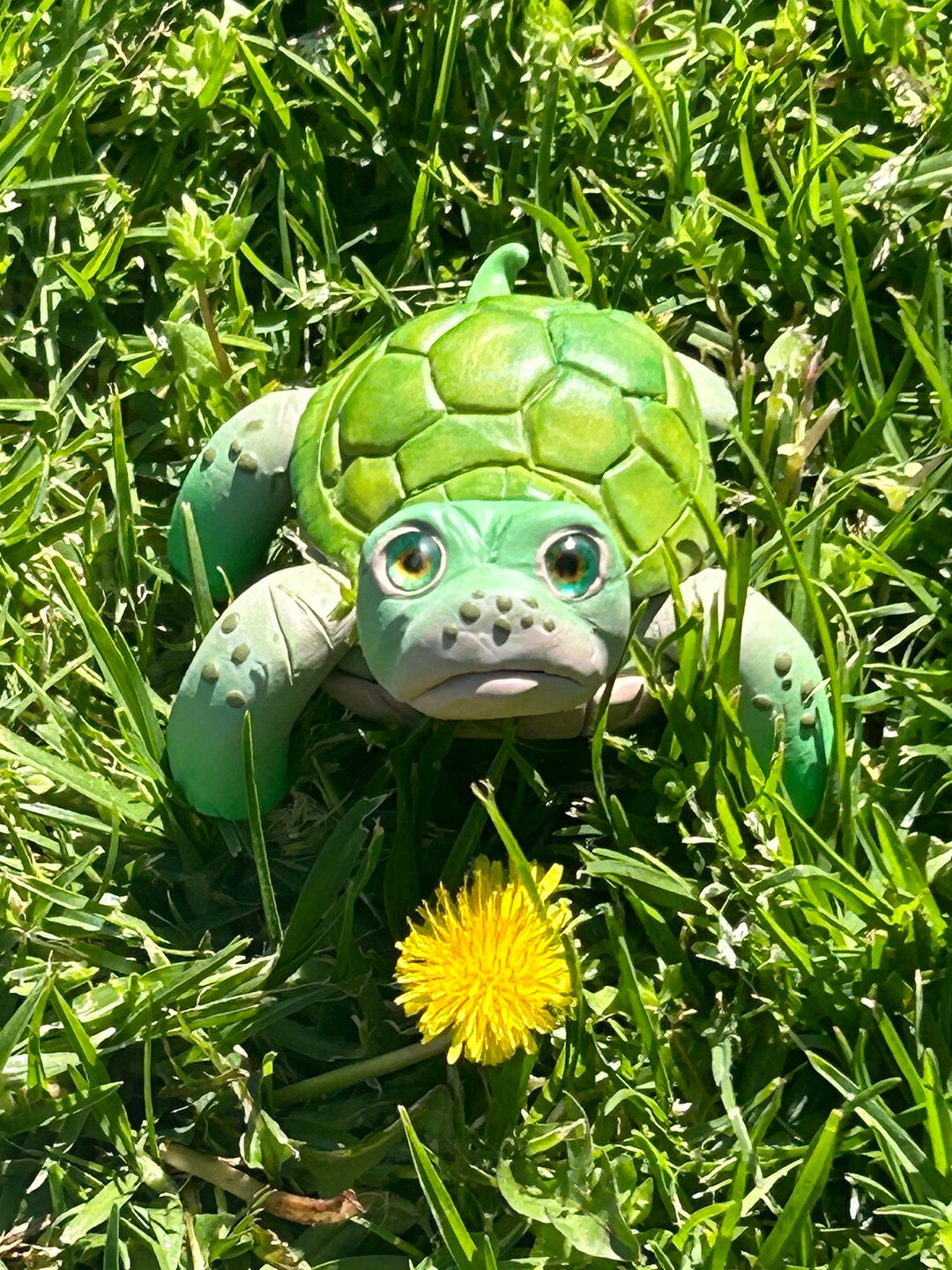 Handmade Polymer Clay Turtle Figurine, Unique Sculpture - Etsy