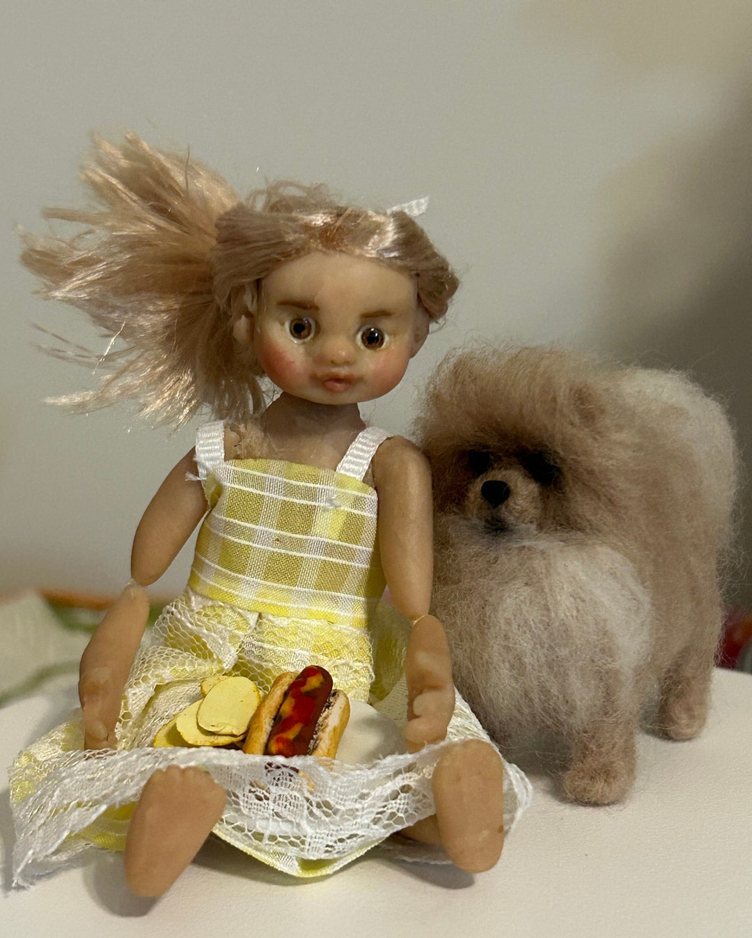 Miniature Dollhouse Doll Poseable Ooak Doll for Dollhouse 1:12 Scale ...