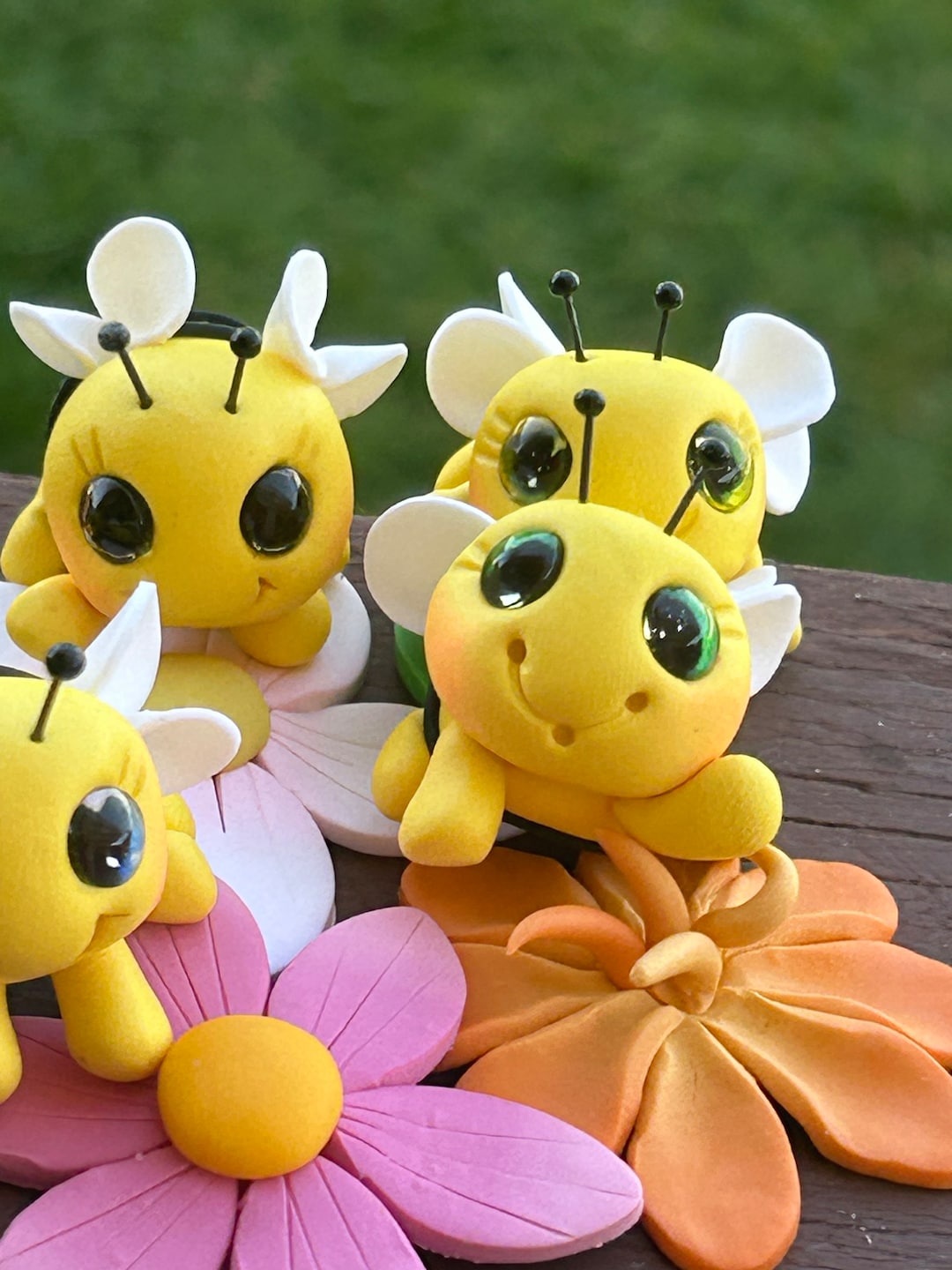 Baby Bumble Bees Cute Little Clay Handmade Figurines Cute Bees Bee ...