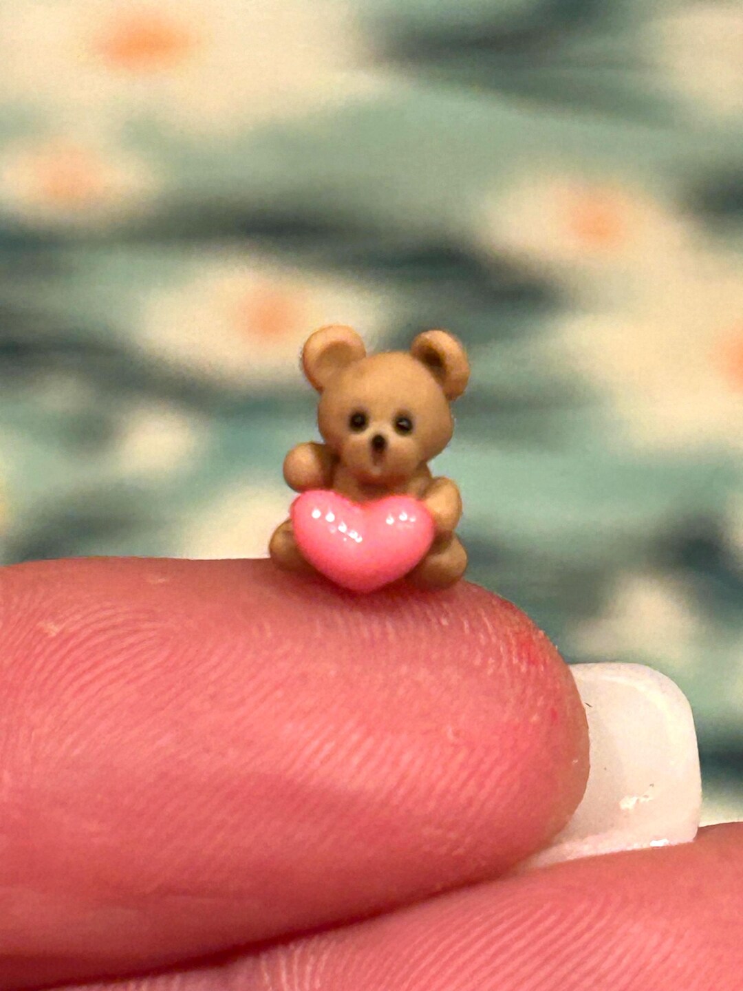 Handmade Micro Fingerprint Bears – Custom Miniature Teddy Bear Holding ...