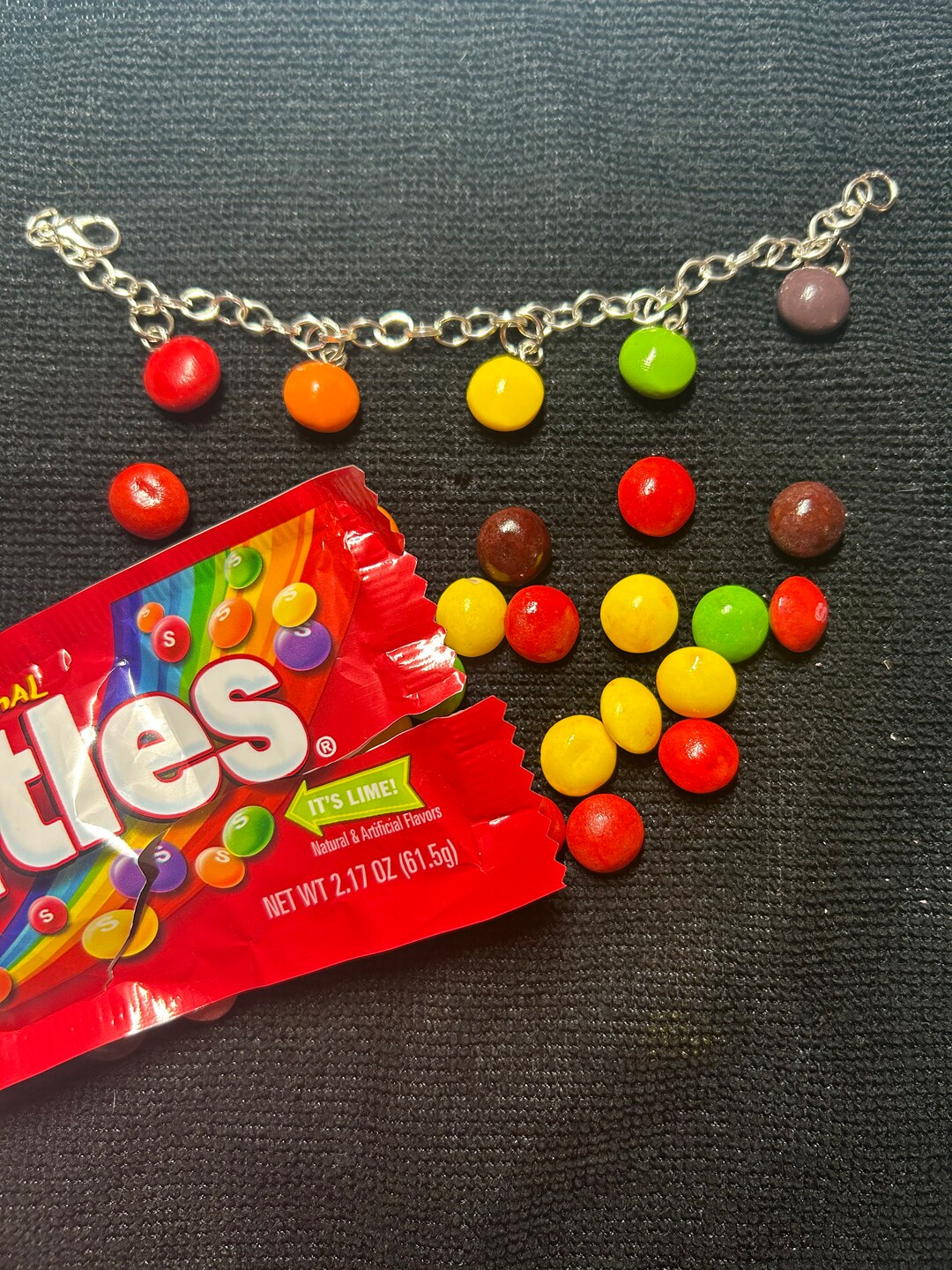 Skittles Candy Charm Bracelet Handmade Customized - Etsy UK