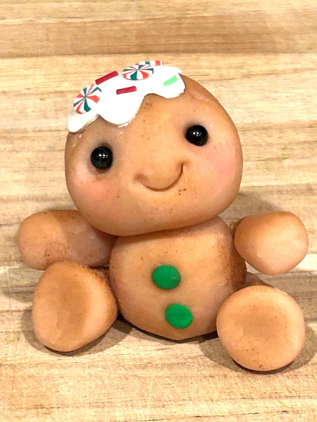 Gingerbread Man Baby Cute Handmade for Decor or Cake Topper / Tier Tray ...