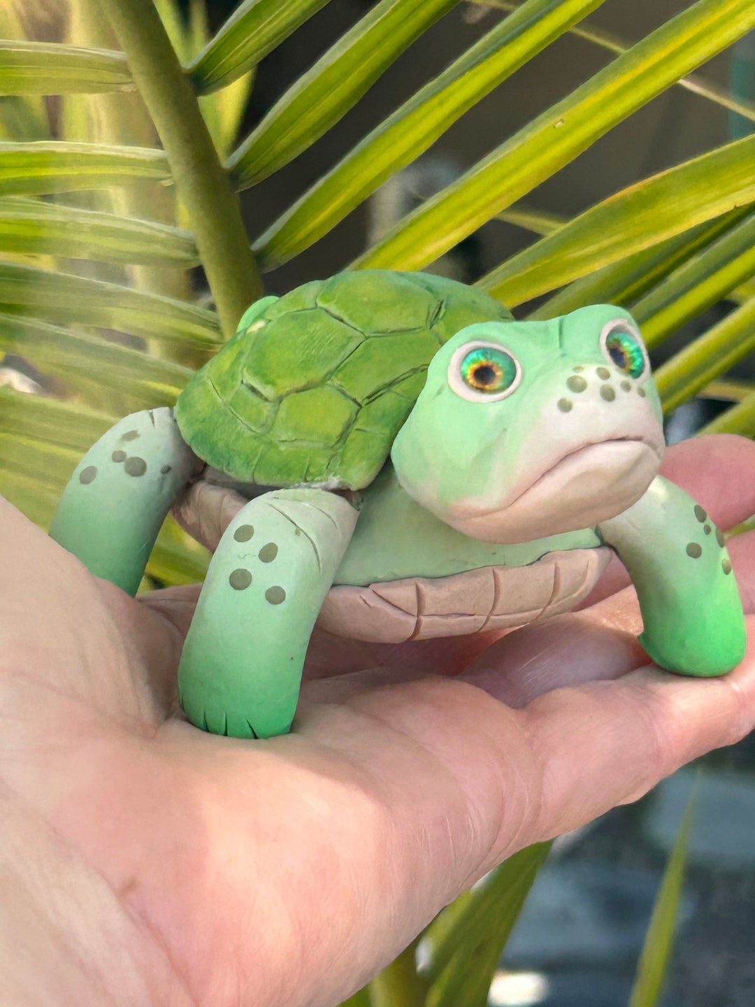 Meet Grumpy Albert the Turtle / Tortoise Handmade Clay Sculpture Ooak ...