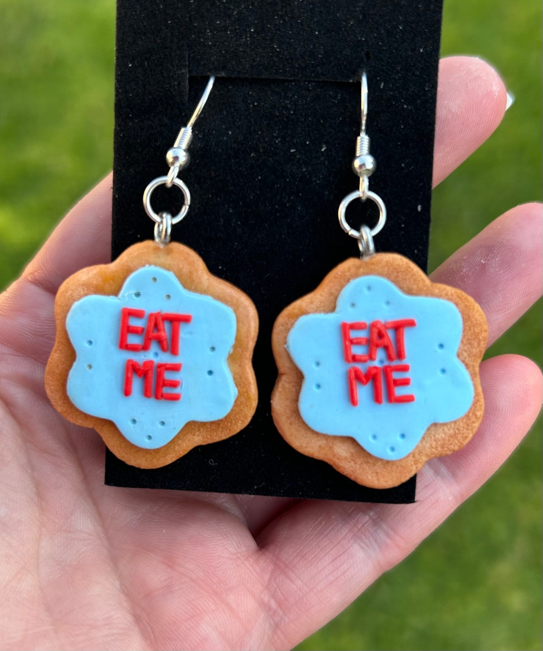Eat Me Cookie Earrings Alice in Wonderland - Etsy