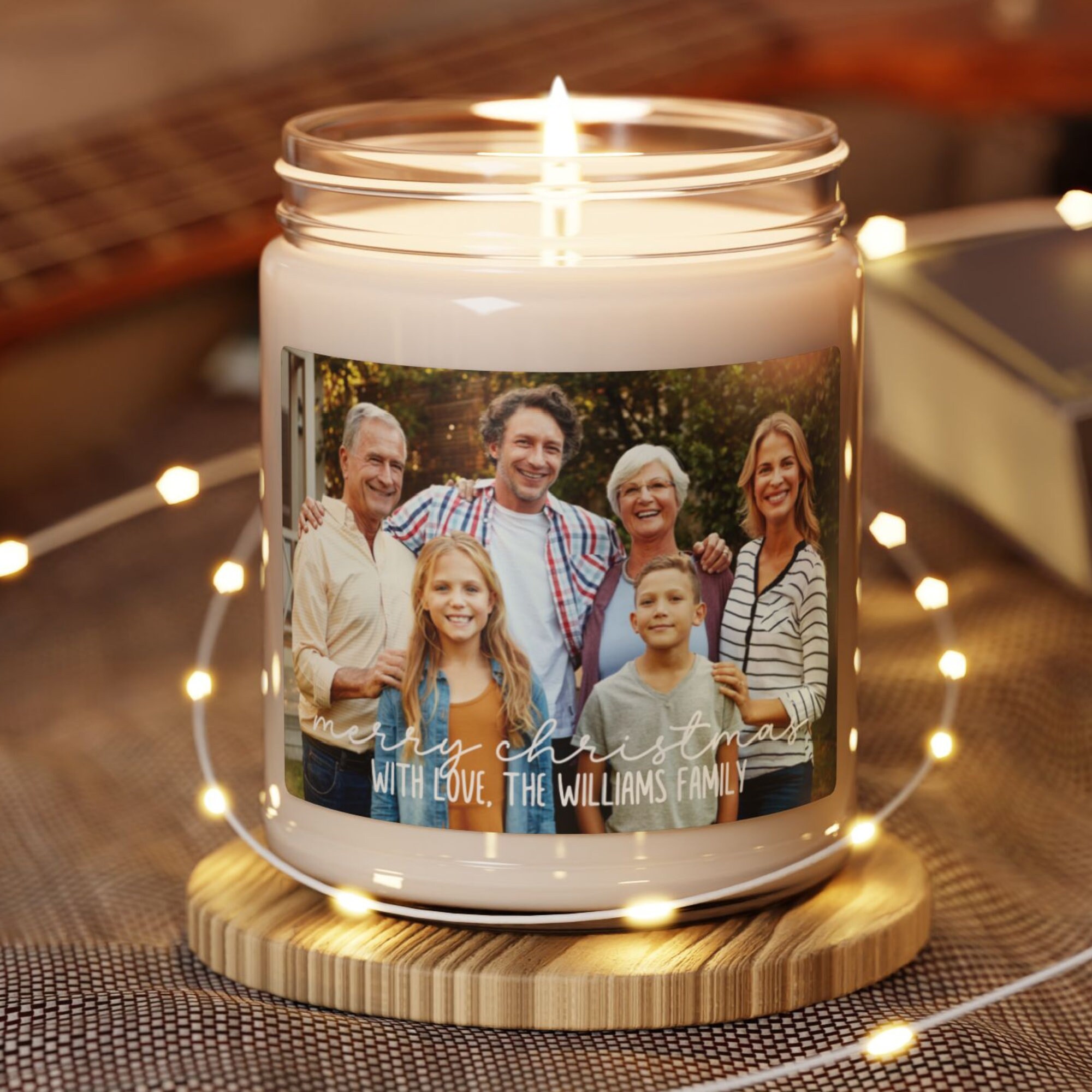 Personalized Family Photo Candle, Picture Candle Collage Gift, Wedding ...