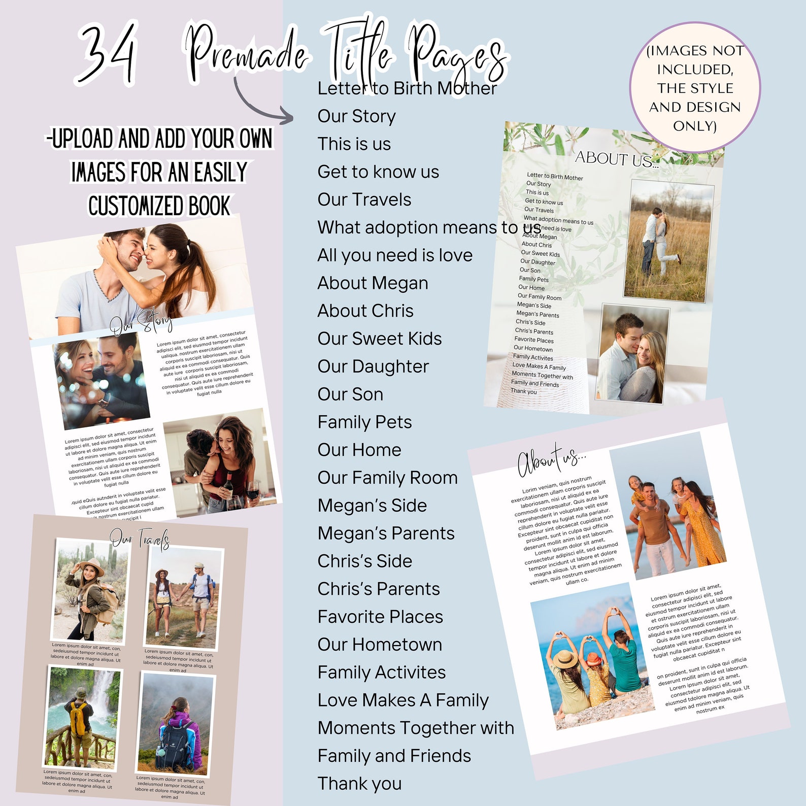 Adoption Canva Template, Neutral Adoption Profile Template, Fully ...