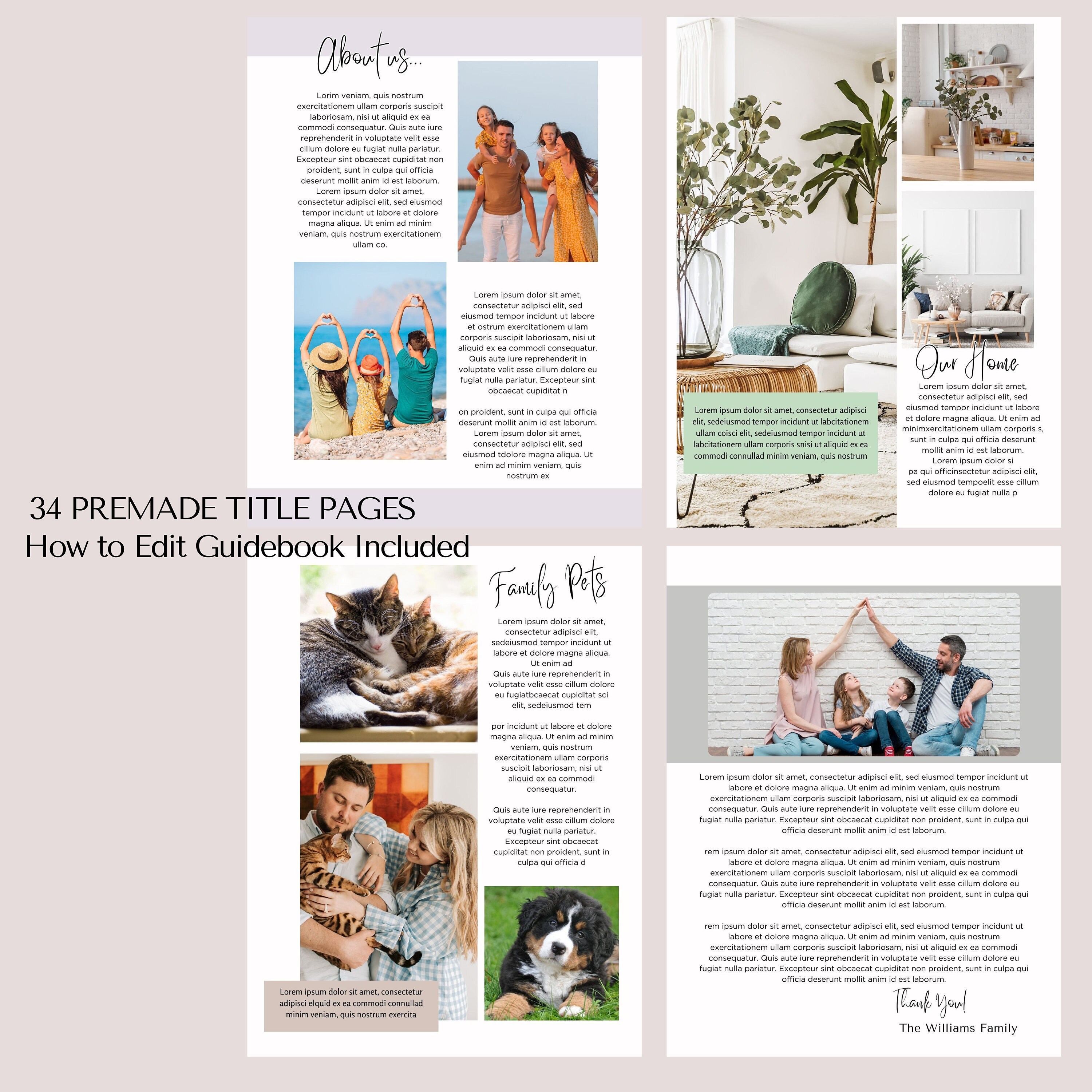 Adoption Canva Template, Neutral Adoption Profile Template, Fully ...