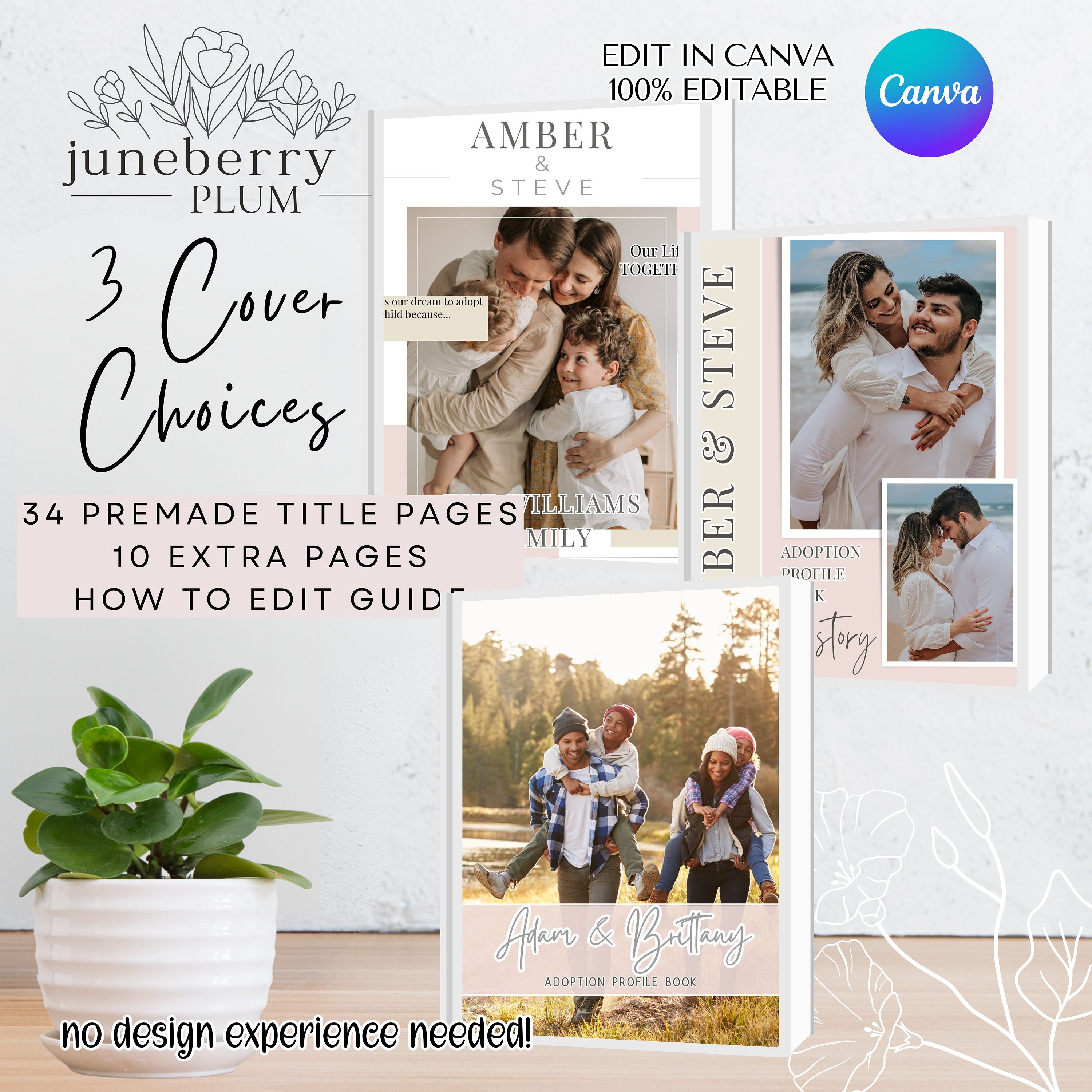 Fully Editable Adoption Family Profile, Adoption Canva Template ...
