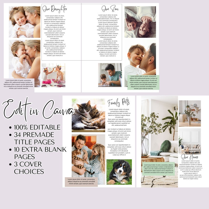 Modern Adoption Profile Book Template, Canva Editable Adoption Template ...