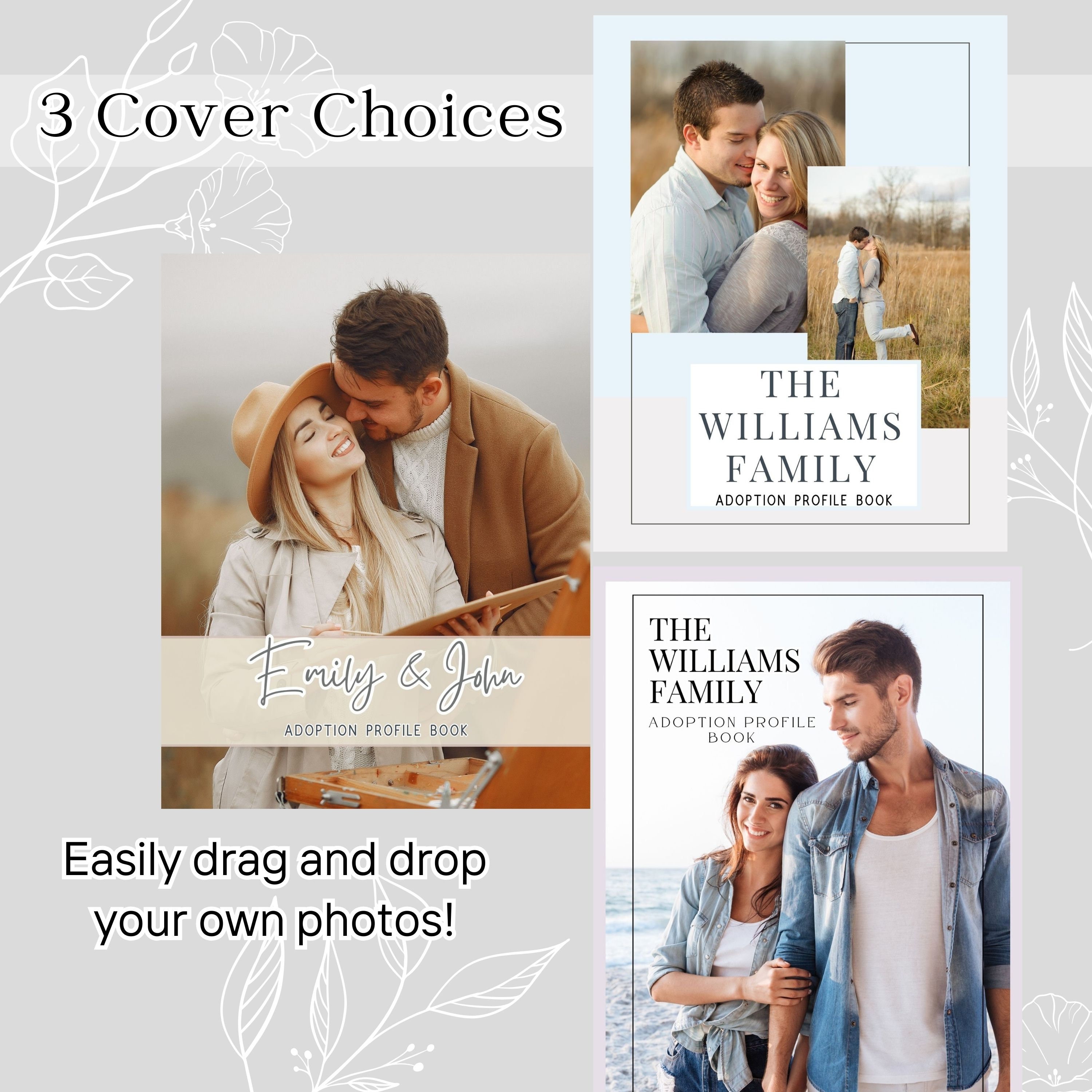 Modern Adoption Profile Book Template, Modern and Customizable Adoption ...