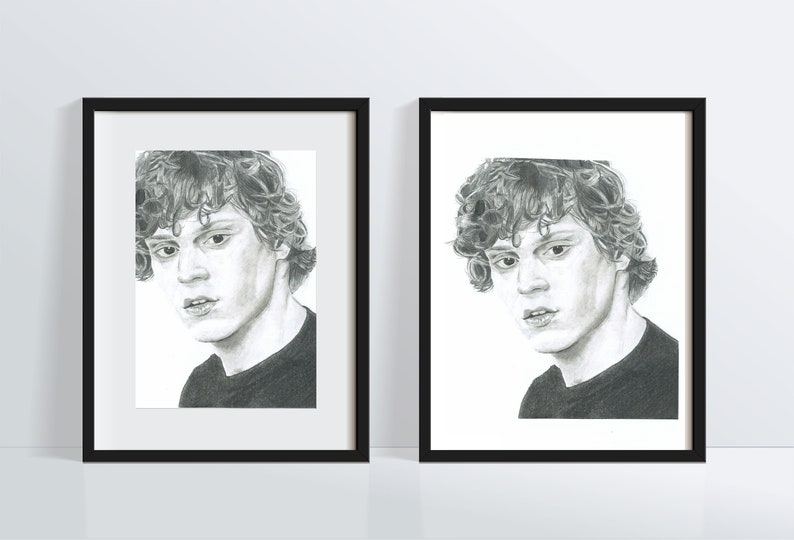 Evan Peters Drawing Print Pencil Sketch, Graphite Pencil Drawing ...