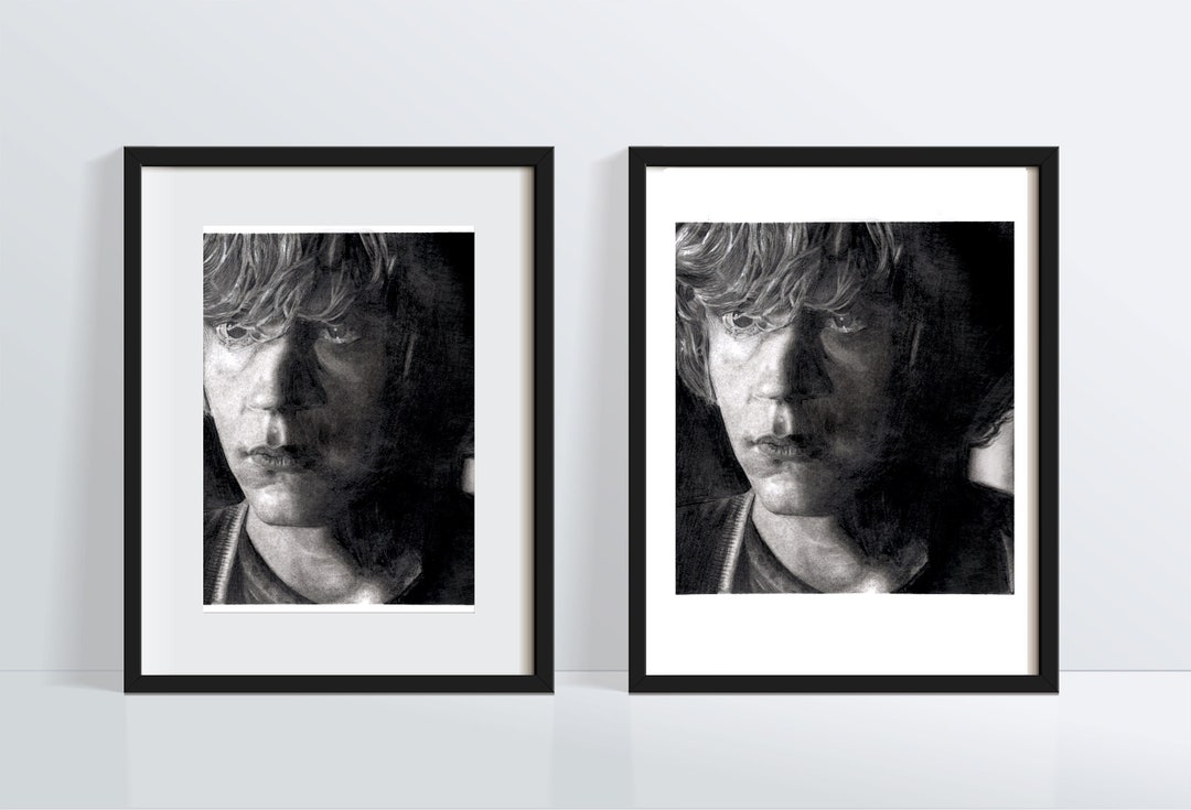 Evan Peters Drawing Print Pencil Sketch, Graphite Pencil Drawing ...