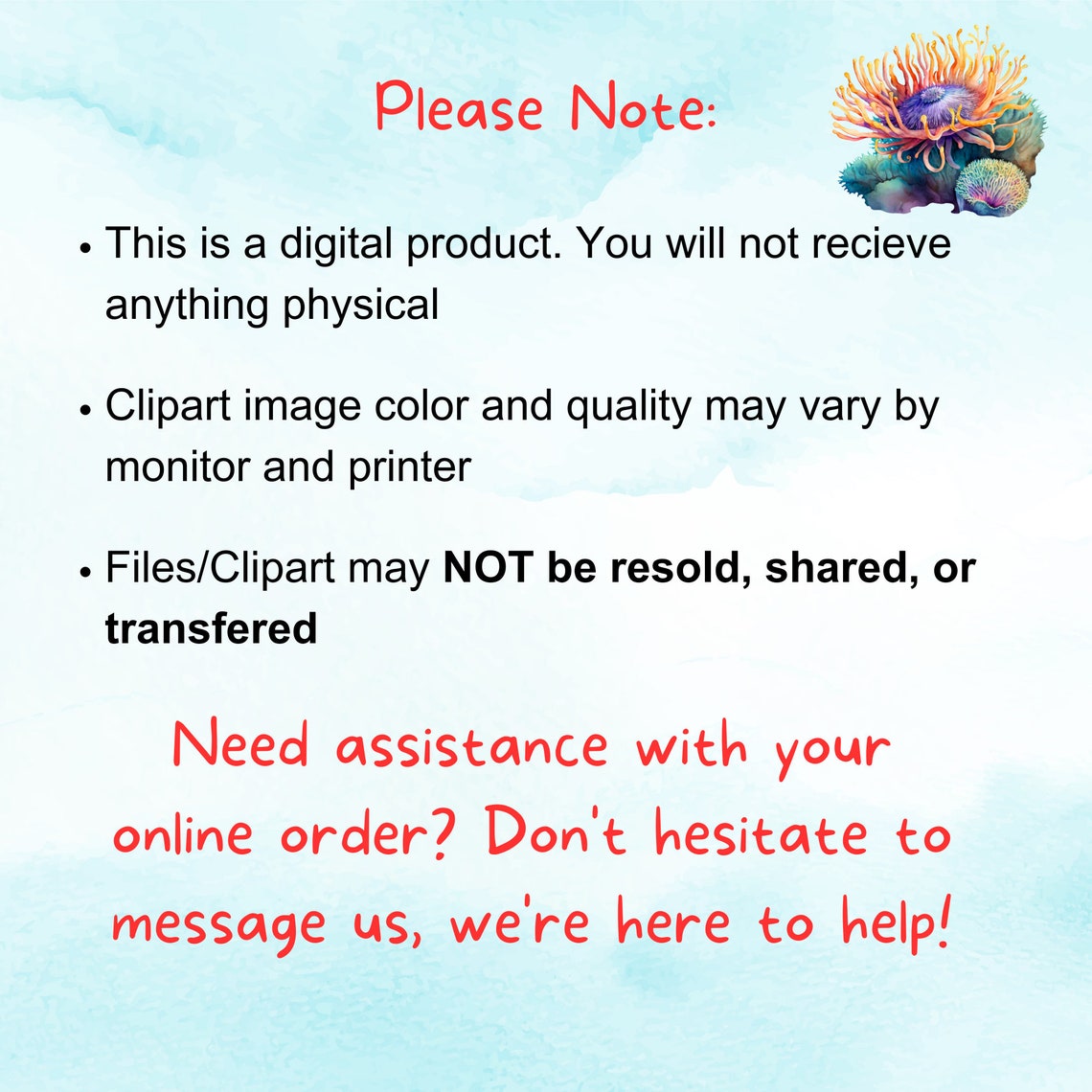 20 Ocean Animal Clipart Tide Pool Clipart Watercolor Ocean - Etsy