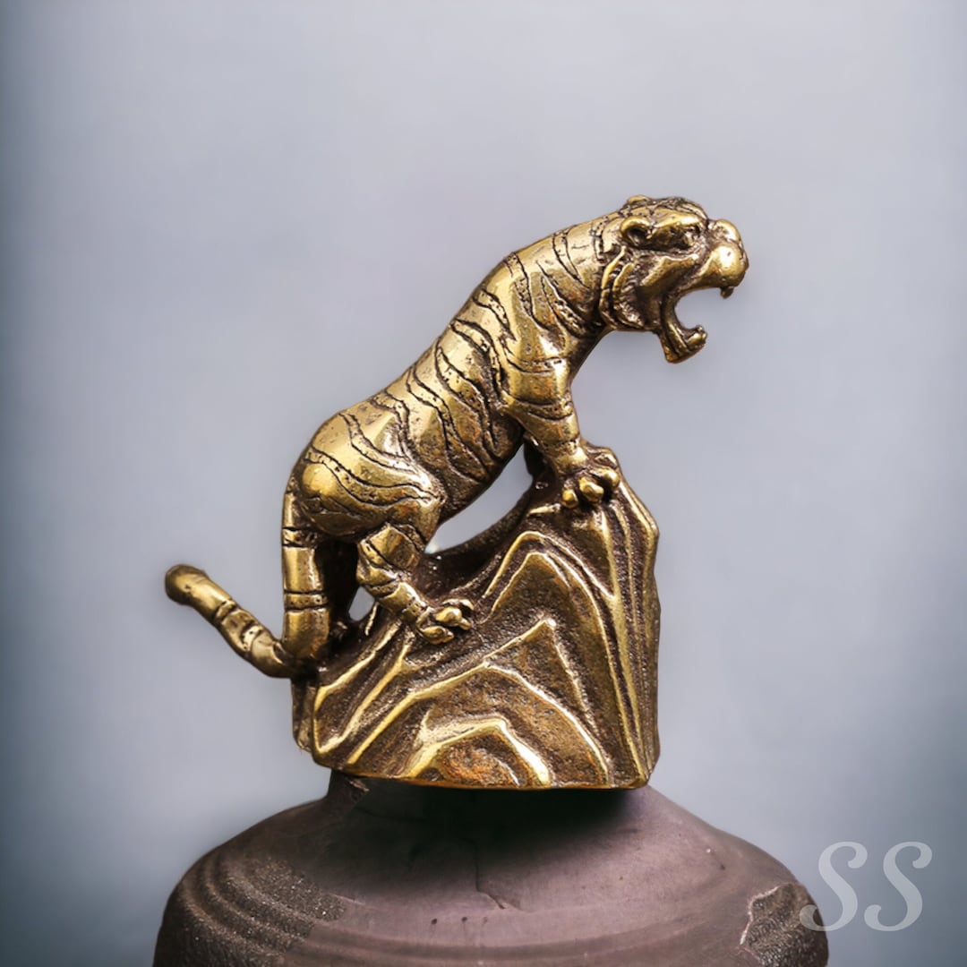 Brass Tiger Figurine Small Lightweight Brass Animal Solid - Etsy
