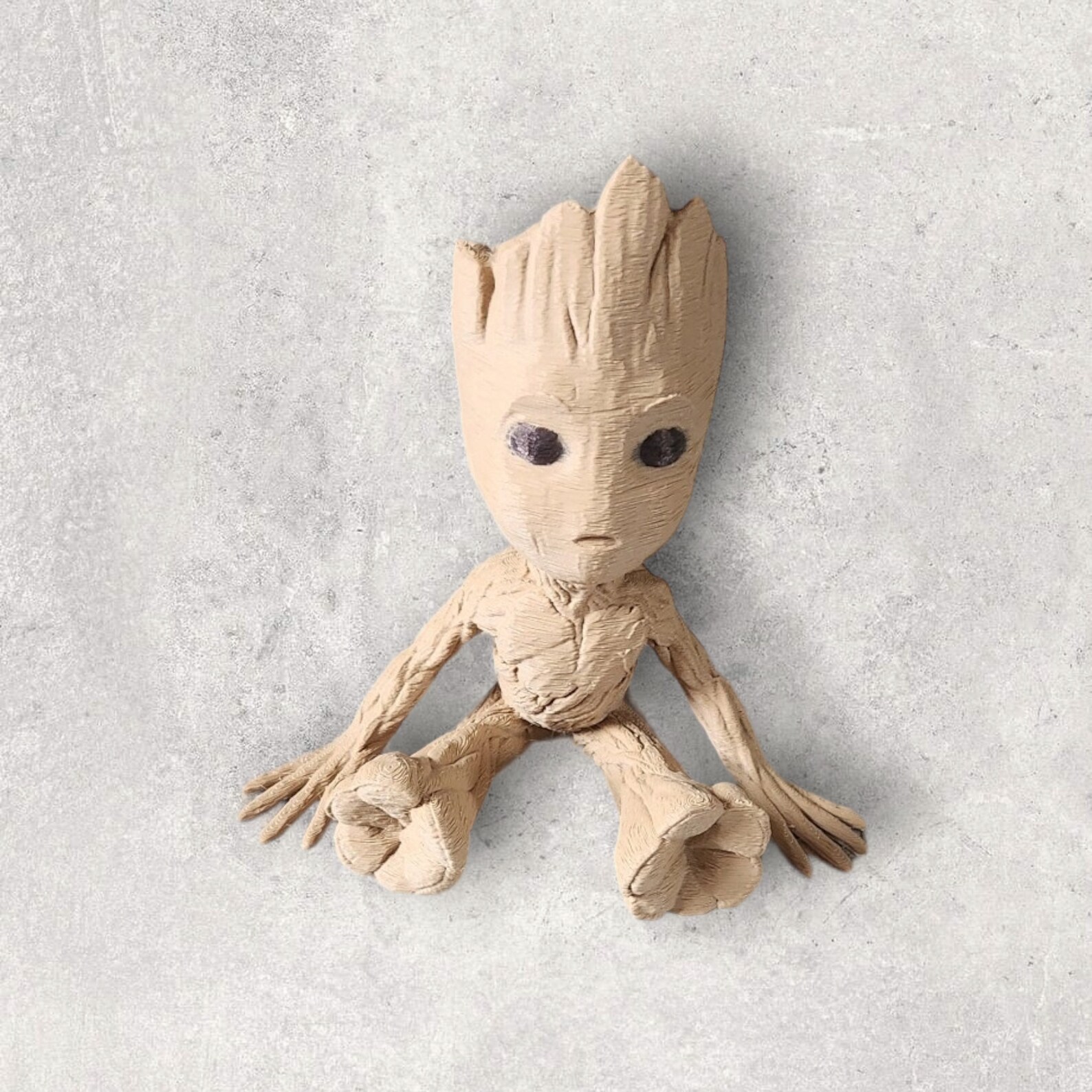 BABY GROOT SITTING 3D Printed Cute Tree Pot Plant Statue Guardians of ...