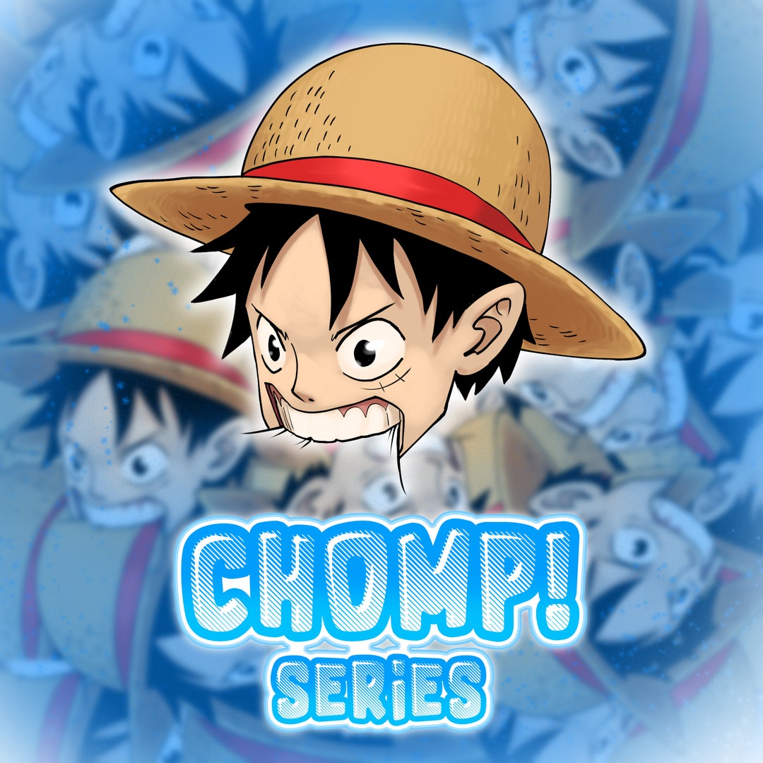 Luffy - CHOMP! Transparent Vinyl Sticker | One Piece Sticker | Anime ...