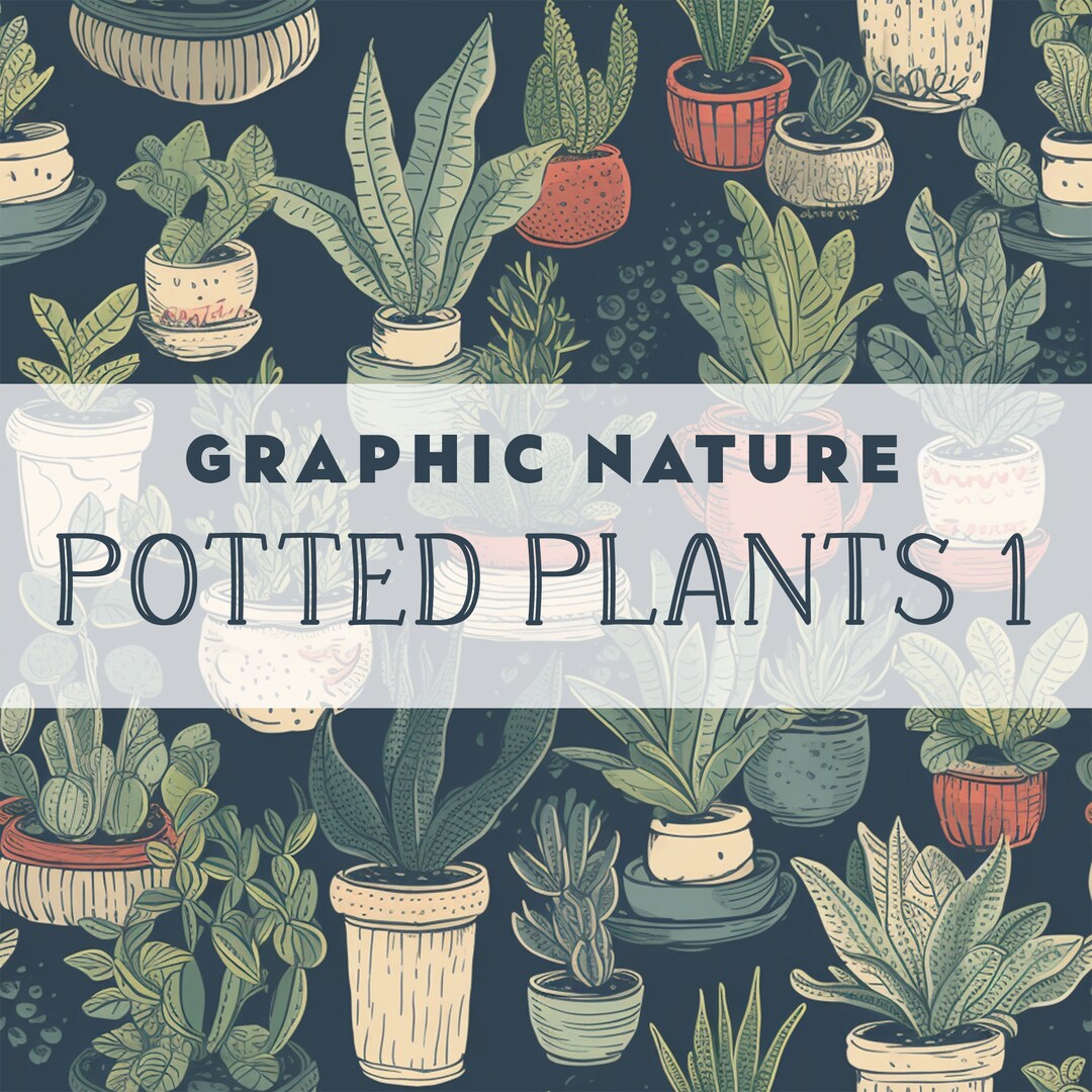 Potted Plants Pattern - Etsy
