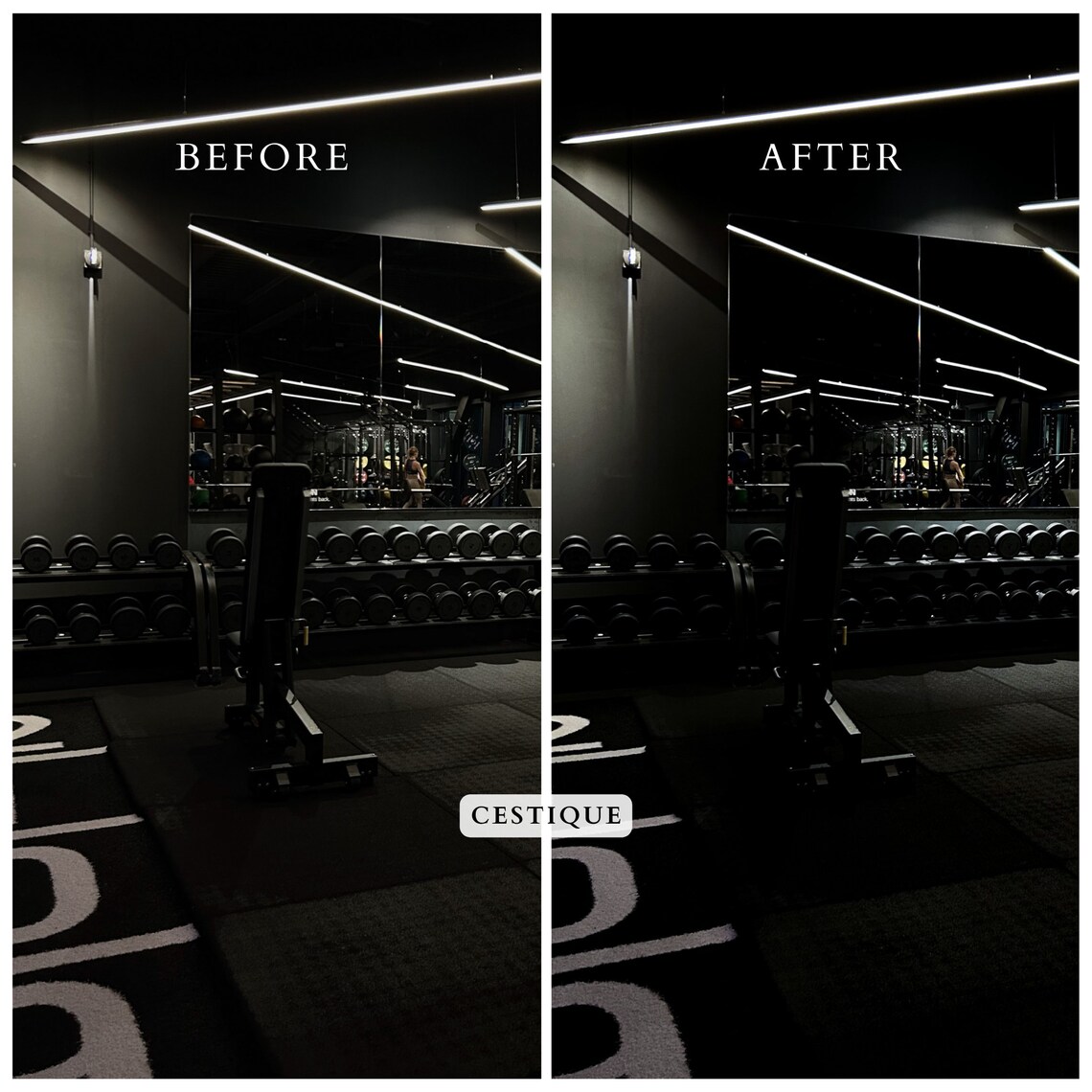 10 FITNESS Dark Aesthetic Lightroom Presets Fitness Preset Influencer ...