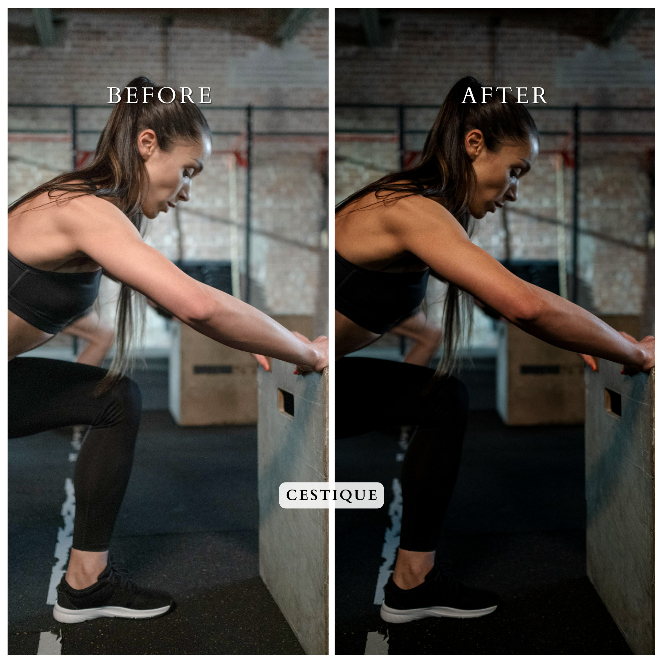 10 FITNESS Dark Aesthetic Lightroom Presets Fitness Preset Influencer ...