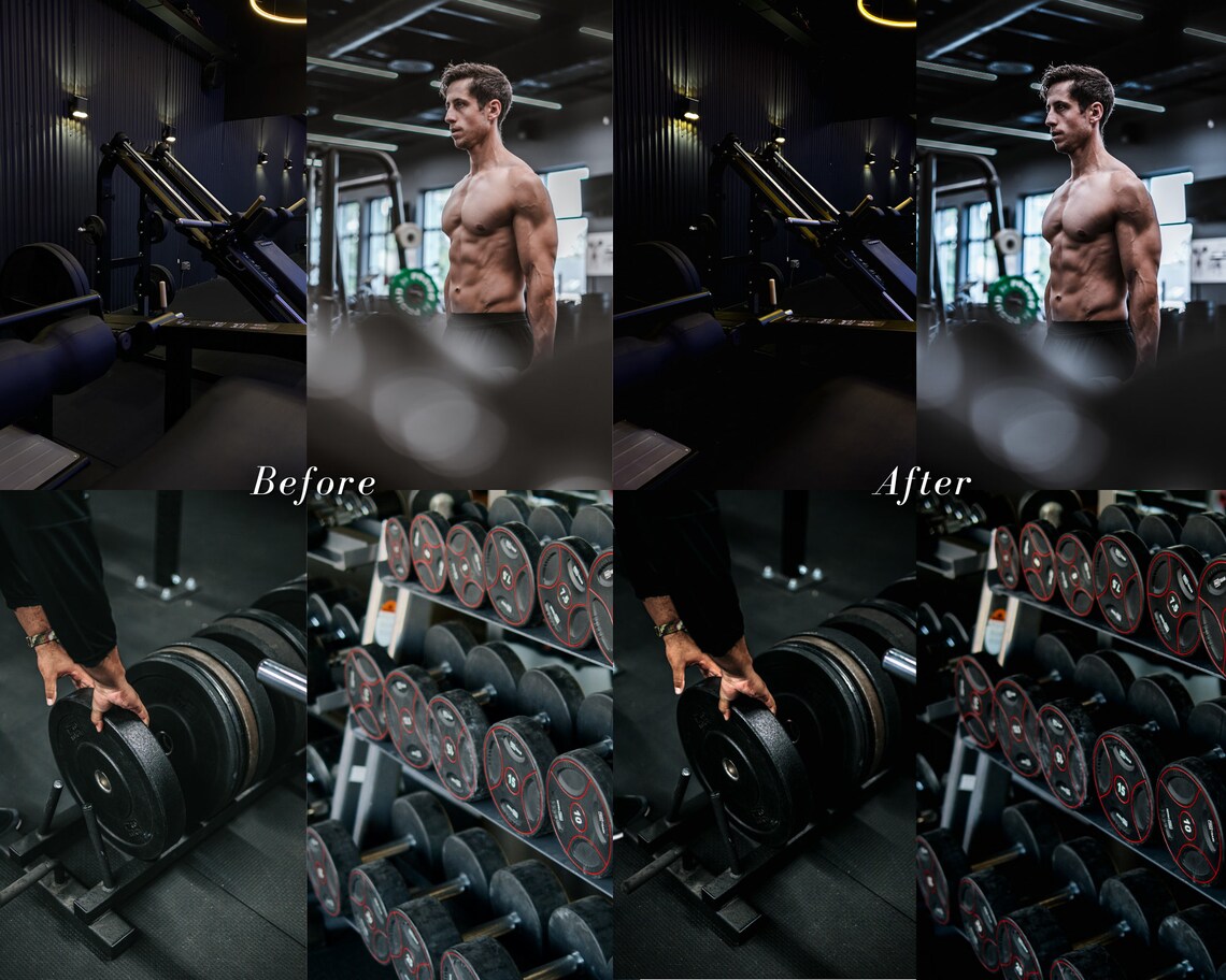 10 FITNESS Dark Aesthetic Lightroom Presets Fitness Preset Influencer ...