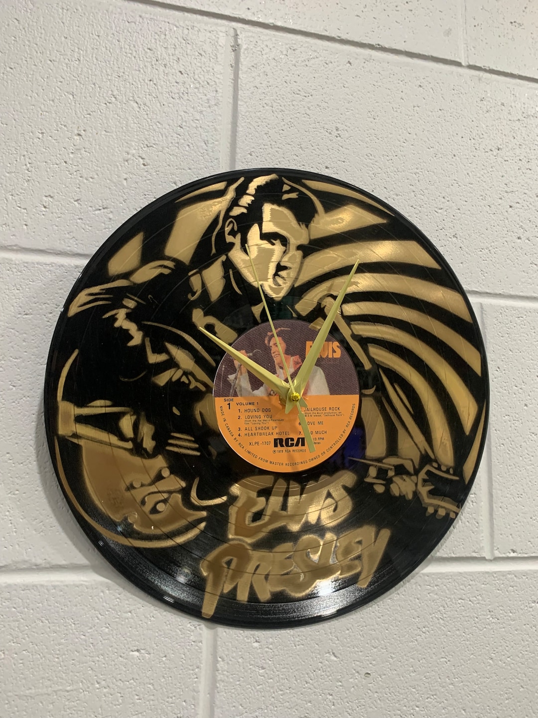 Elvis Presley Wall Clock Gold Edition - Etsy