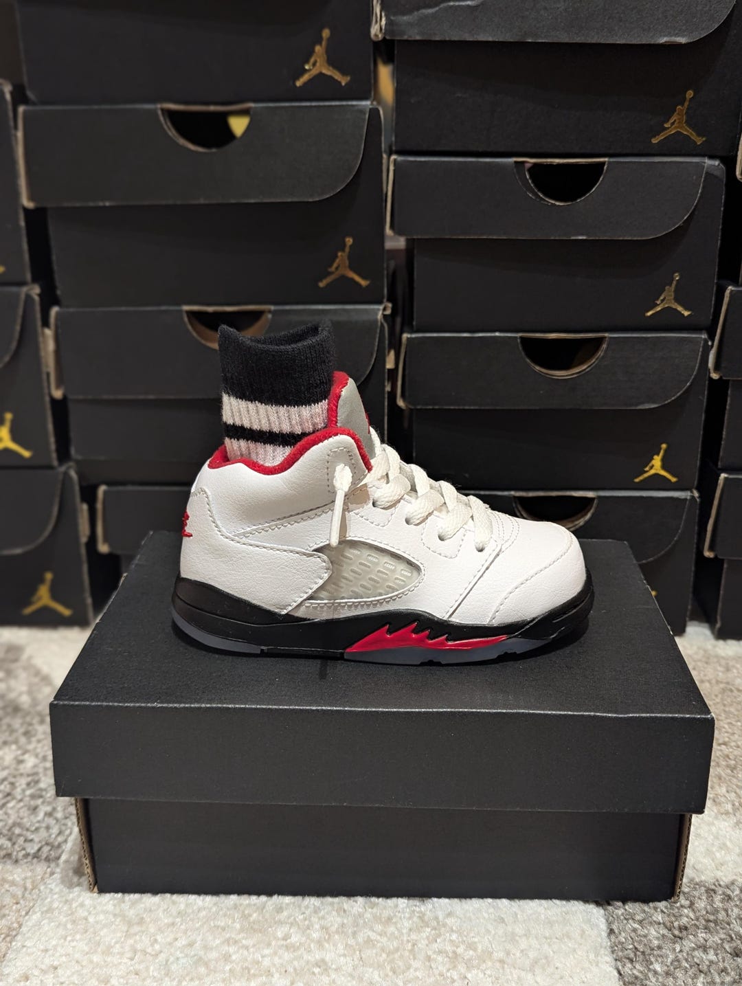 Nike Air Jordan 5 'fire Red' Golf Club Putter Cover right Shoe With ...