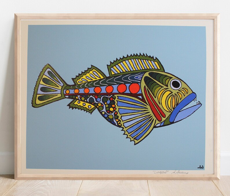 Lingcod Fine Art Print Giclee Print Wall Art - Etsy
