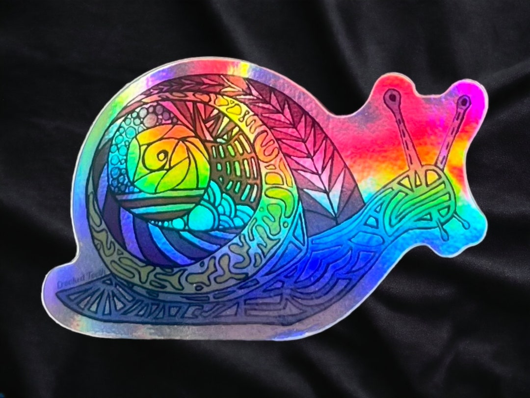 Holographic Vinyl Snail Sticker - Etsy