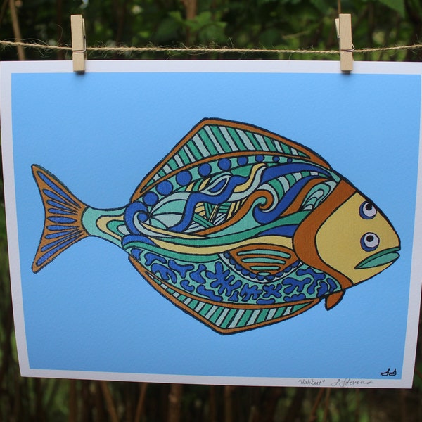 Halibut Art - Etsy