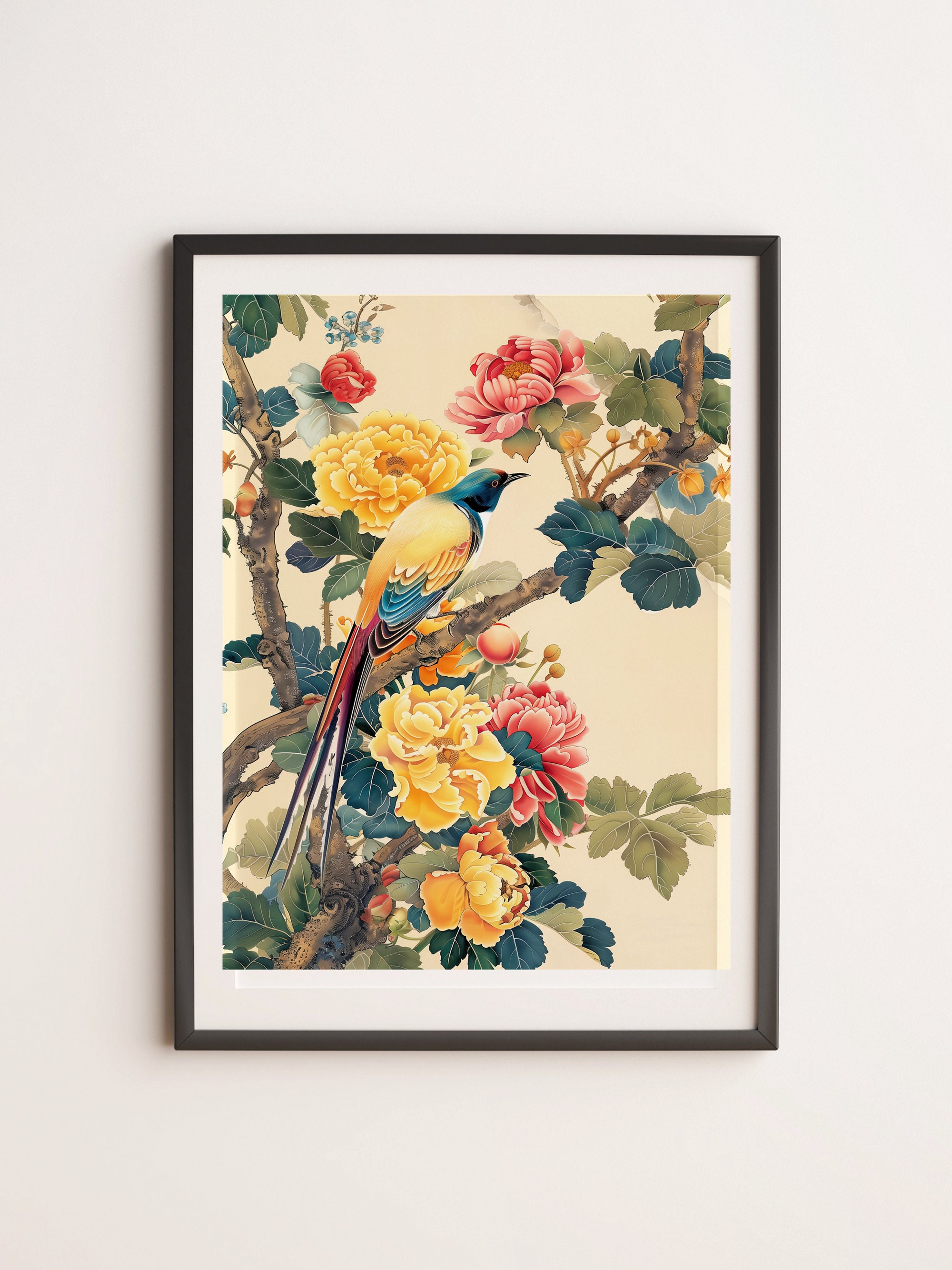 Chinese Art Print - Chinese Bird Print - Digital High-resolution ...