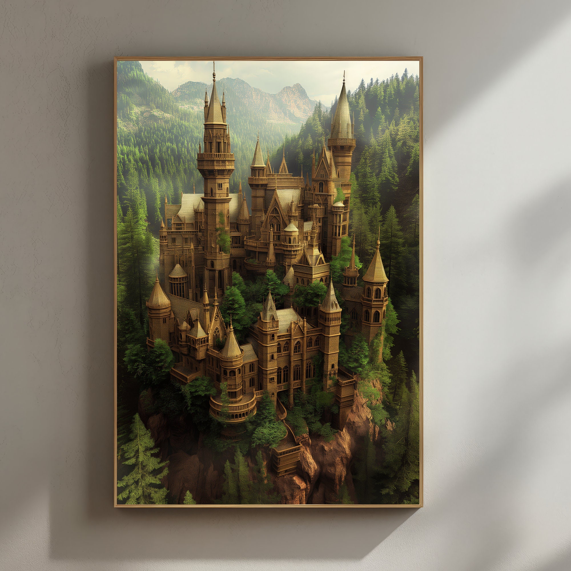 Enchanted Forest Castle - High-resolution Digital Art Download ...