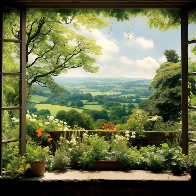 Panoramic Art Window - Etsy