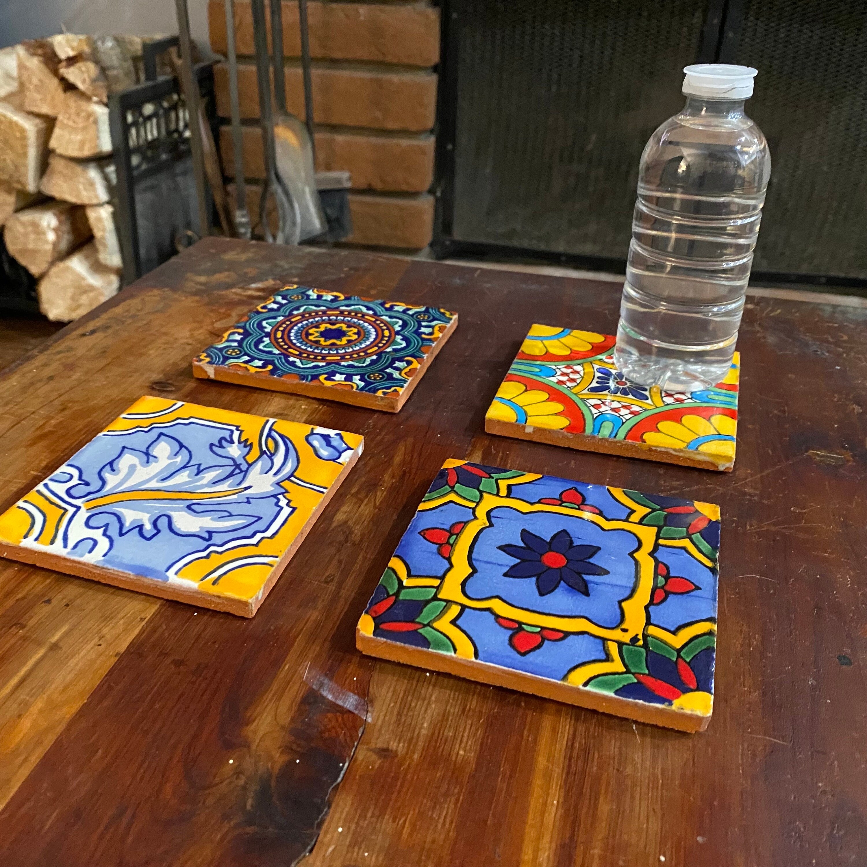 Talavera Coasters, Mexican Tile, Hostess Gifts, Home Decor, - Etsy