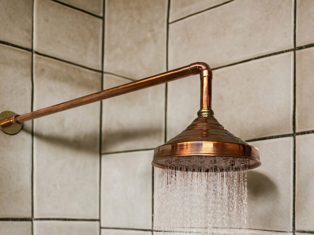 Unlacquered Copper Rainfall Shower Head, Eco Outdoor Showerhead ...