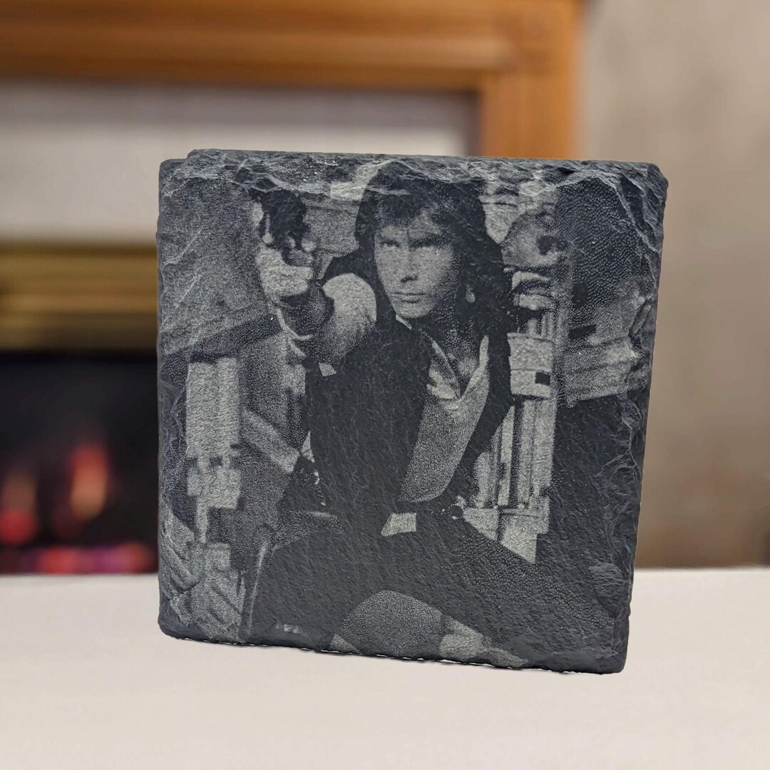 DELUXE Han Solo Inspired Slate Photo Drink Coaster - Etsy