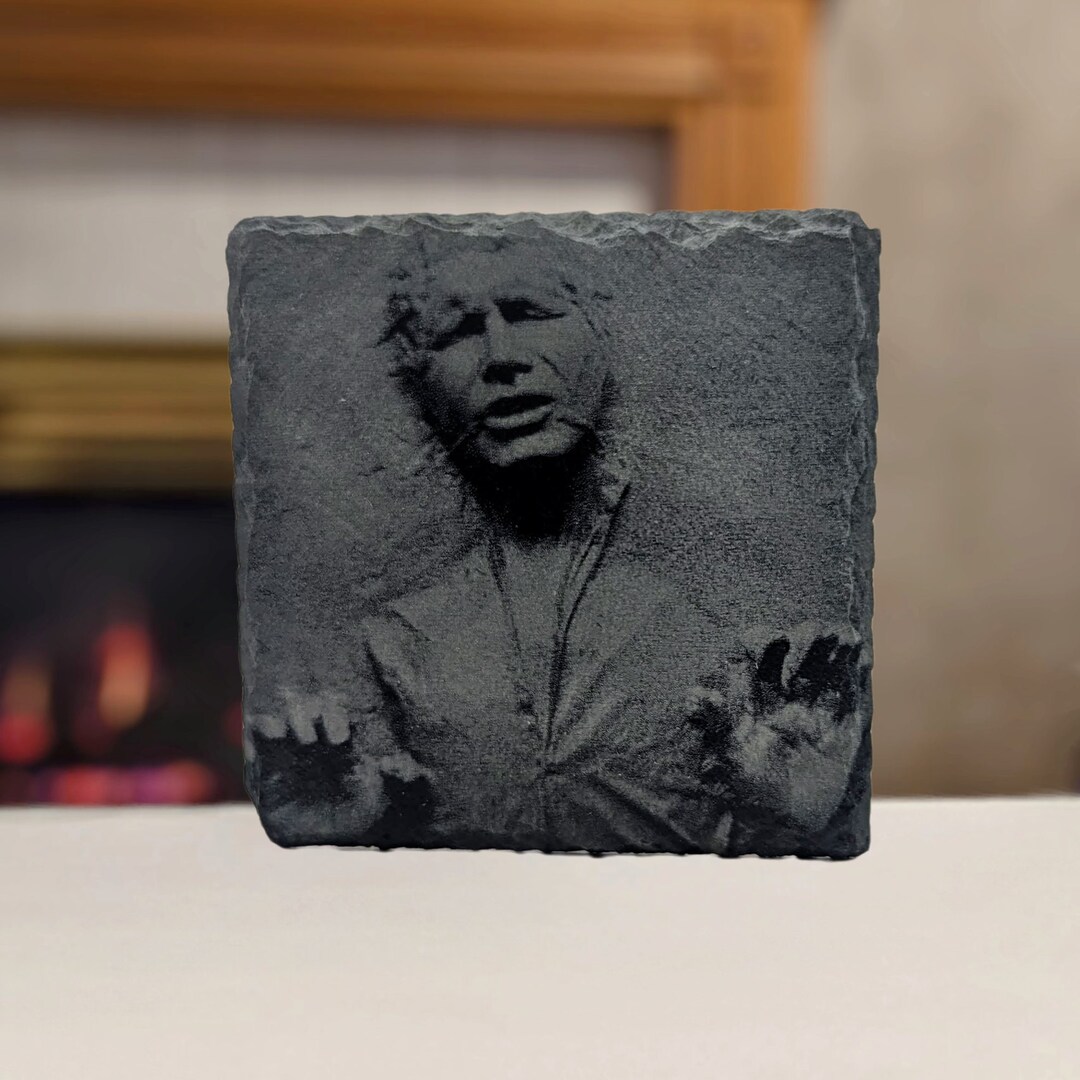 DELUXE Han Solo Frozen in Carbonite Inspired Slate Photo Drink Coaster ...