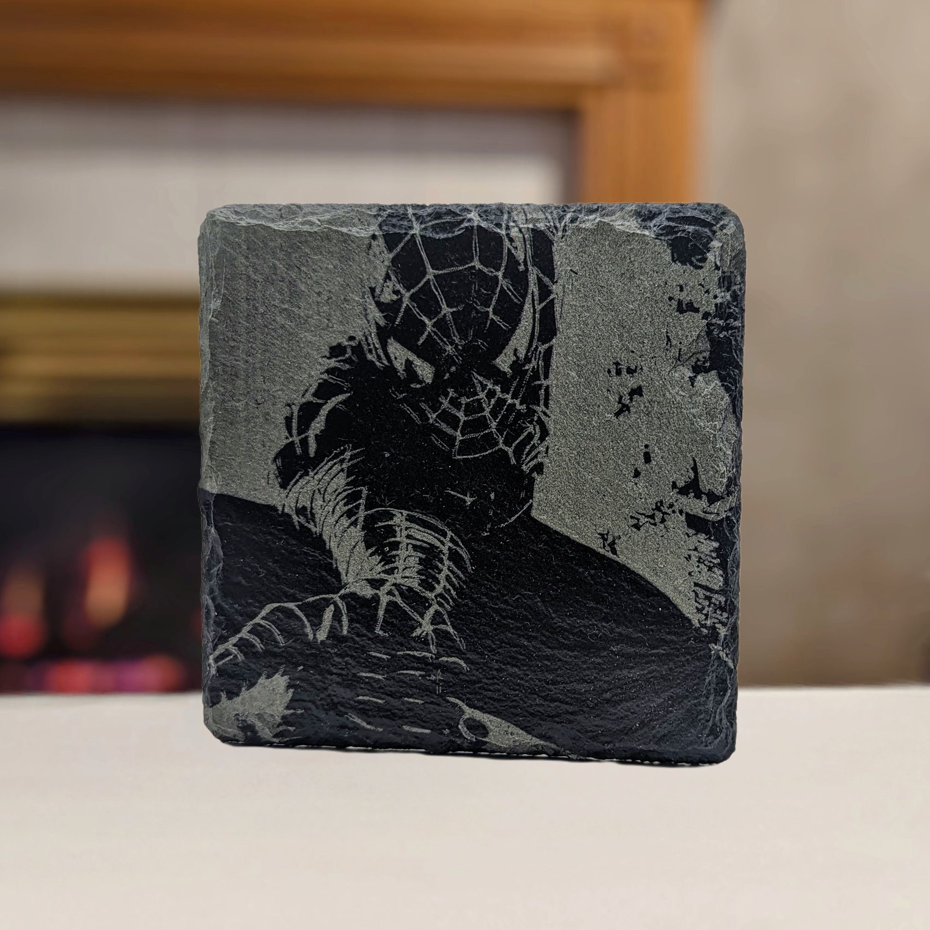 Spider-man Inspired Slate Drink Coaster - Etsy