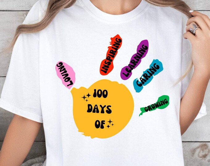 Teacher 100 Days Brighter, Teacher Shirt, 100 Days of School, Teacher ...
