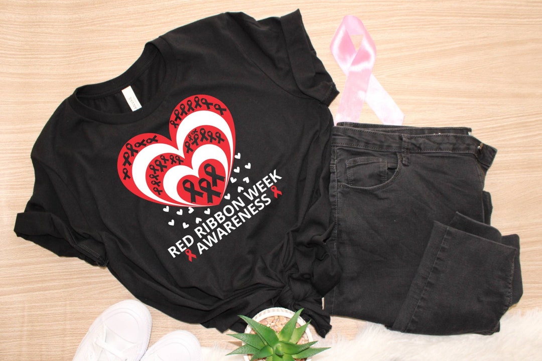 Wear Red for Red Ribbon Week Awareness Drug Free Cute Hearts - Etsy