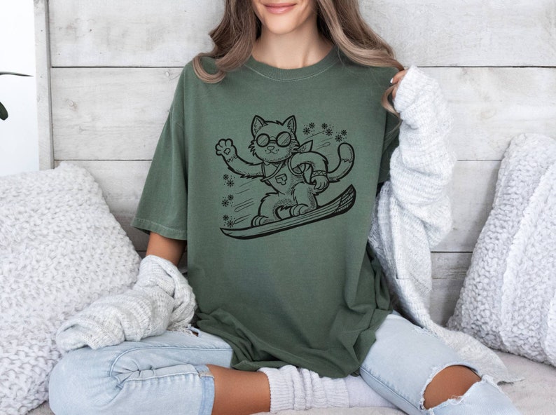 Snowboarding Cat Gift for Snowboarders Gift for Wintersports - Etsy