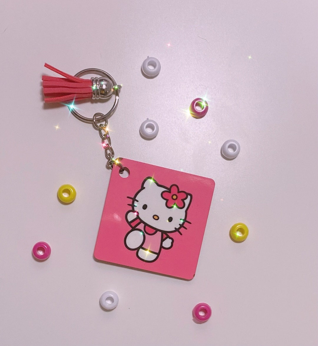 Hello Kitty Sublimation Keychain - Etsy