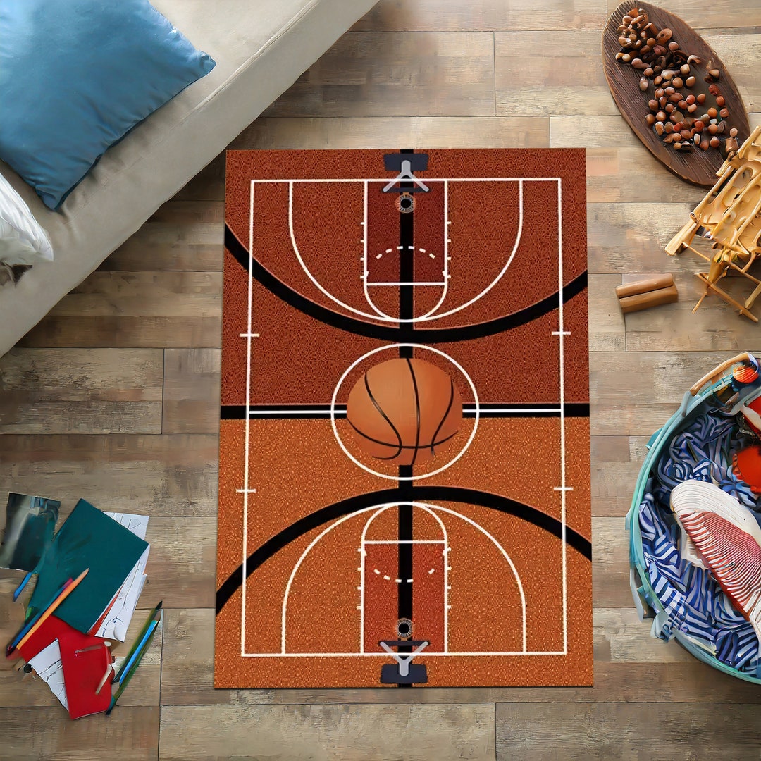 Basketball Court Rug, Basketball Pitch Rug, Sports Rug, Sports Room Rug ...