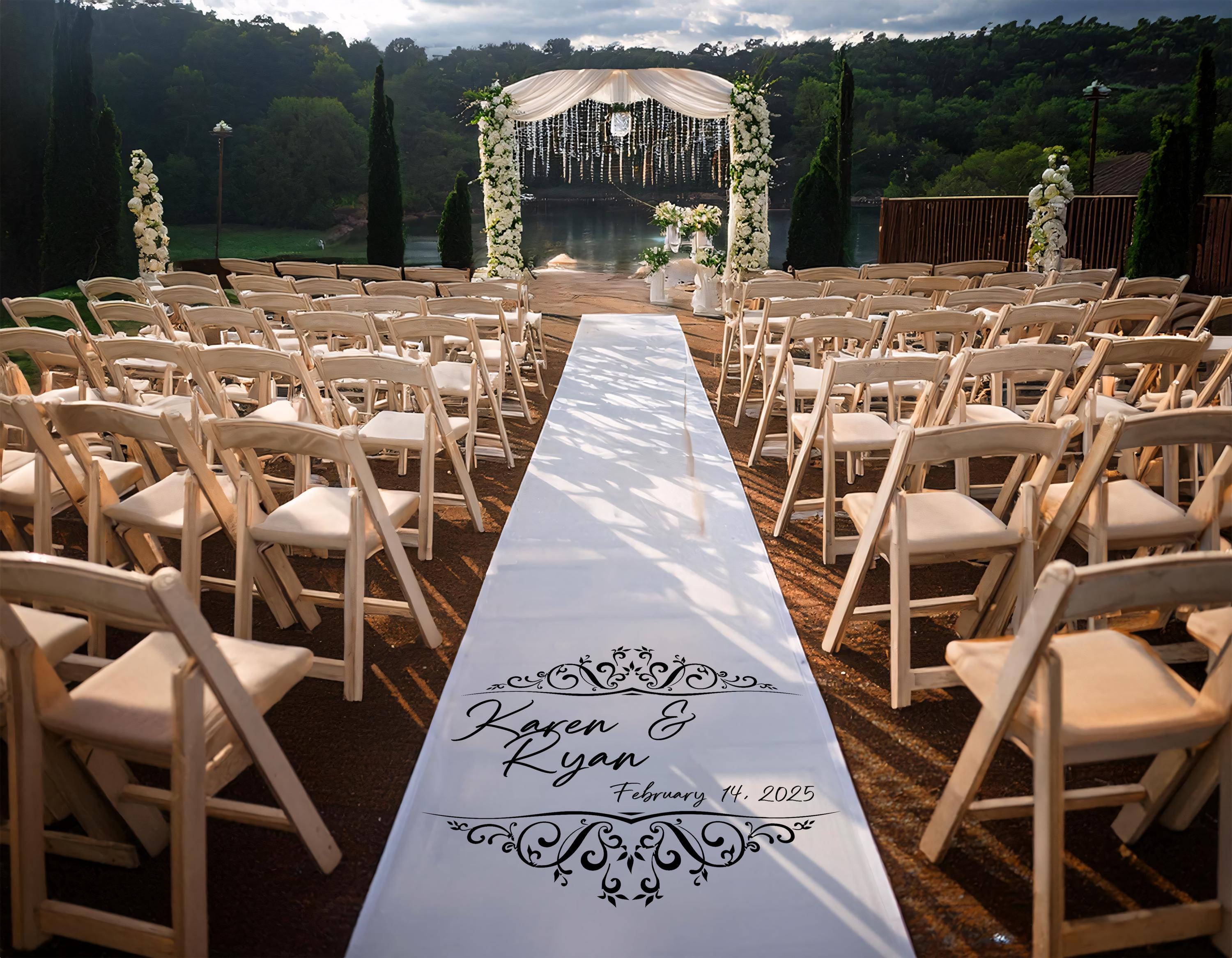 Personalized Wedding Aisle Runner: Customizable Ceremony Rug - Etsy