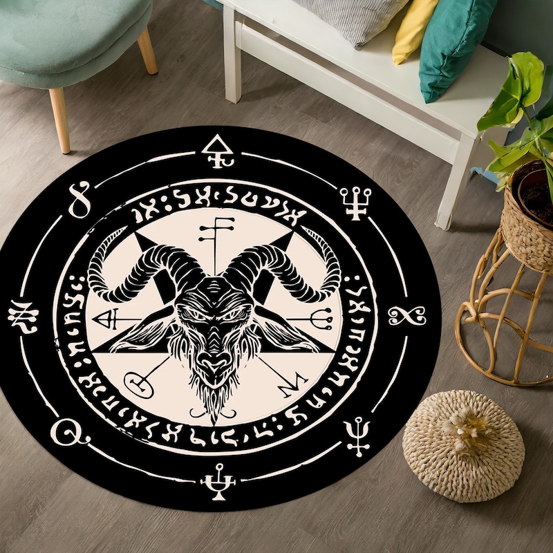 Satanic Pentagram Rug - Etsy