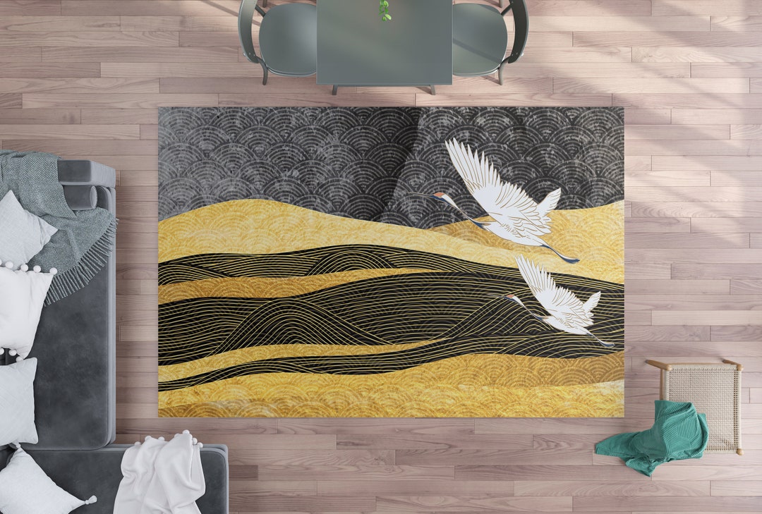 Flying Birds Rug Sea and Birds Rug Patterned Printing Rug - Etsy