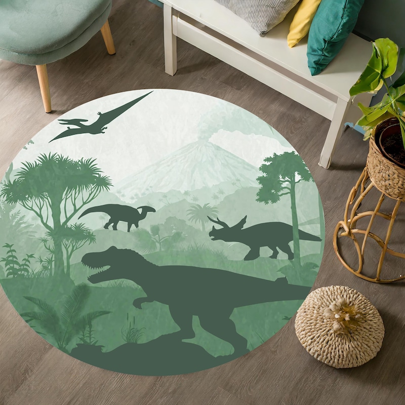 Dinosaur Floor Mat - Etsy